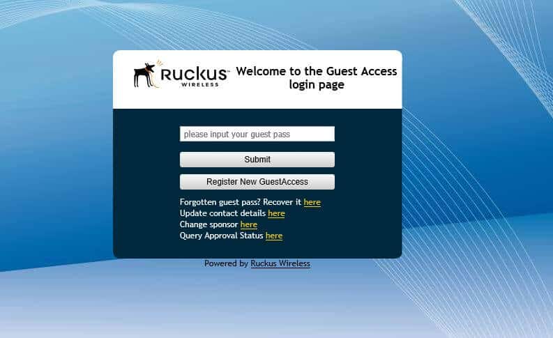 Using Ruckus Wireless's Guest Pass Portal | Mirazon