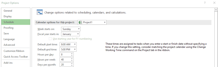 5 Settings You Should Modify in Microsoft Project | Mirazon
