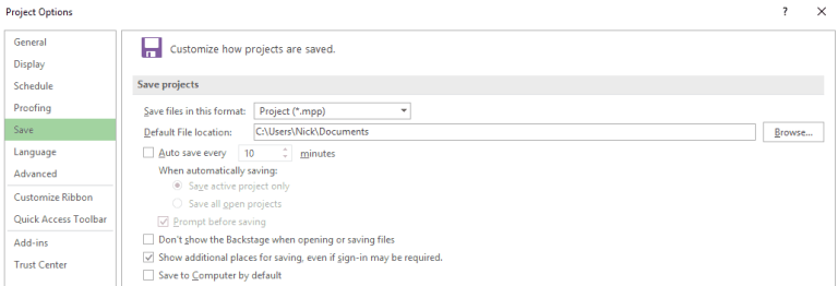 5 Settings You Should Modify in Microsoft Project | Mirazon