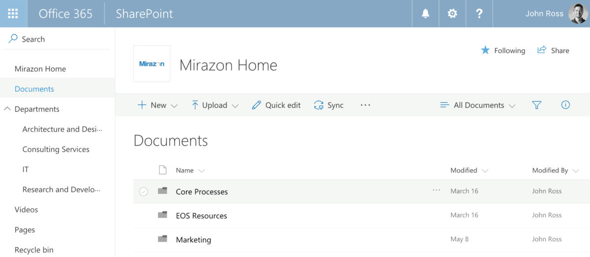 File Sharing with Office 365 - Managed Services IT Provider | Outsourced IT Services Mirazon